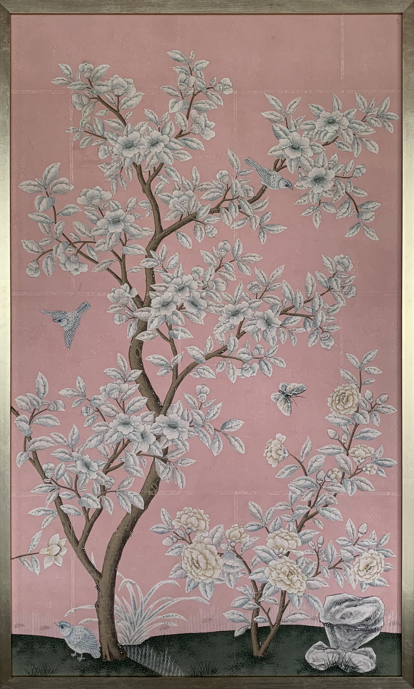Framed Gracie Square on Pink (B)
